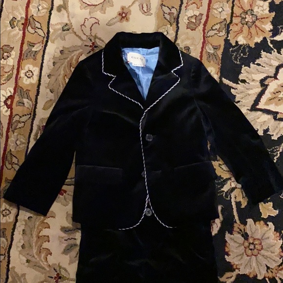 Gucci | Matching Sets | Kids Gucci Two Piece Velvet Suit | Poshmark